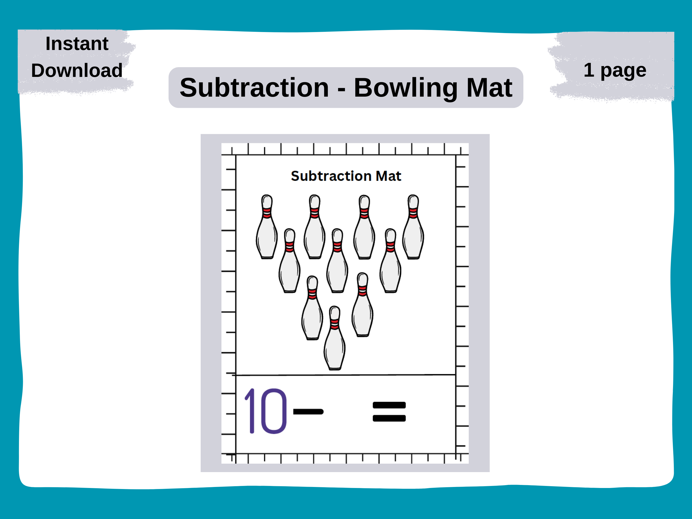 Subtraction Bowling Mat – Magical Kids