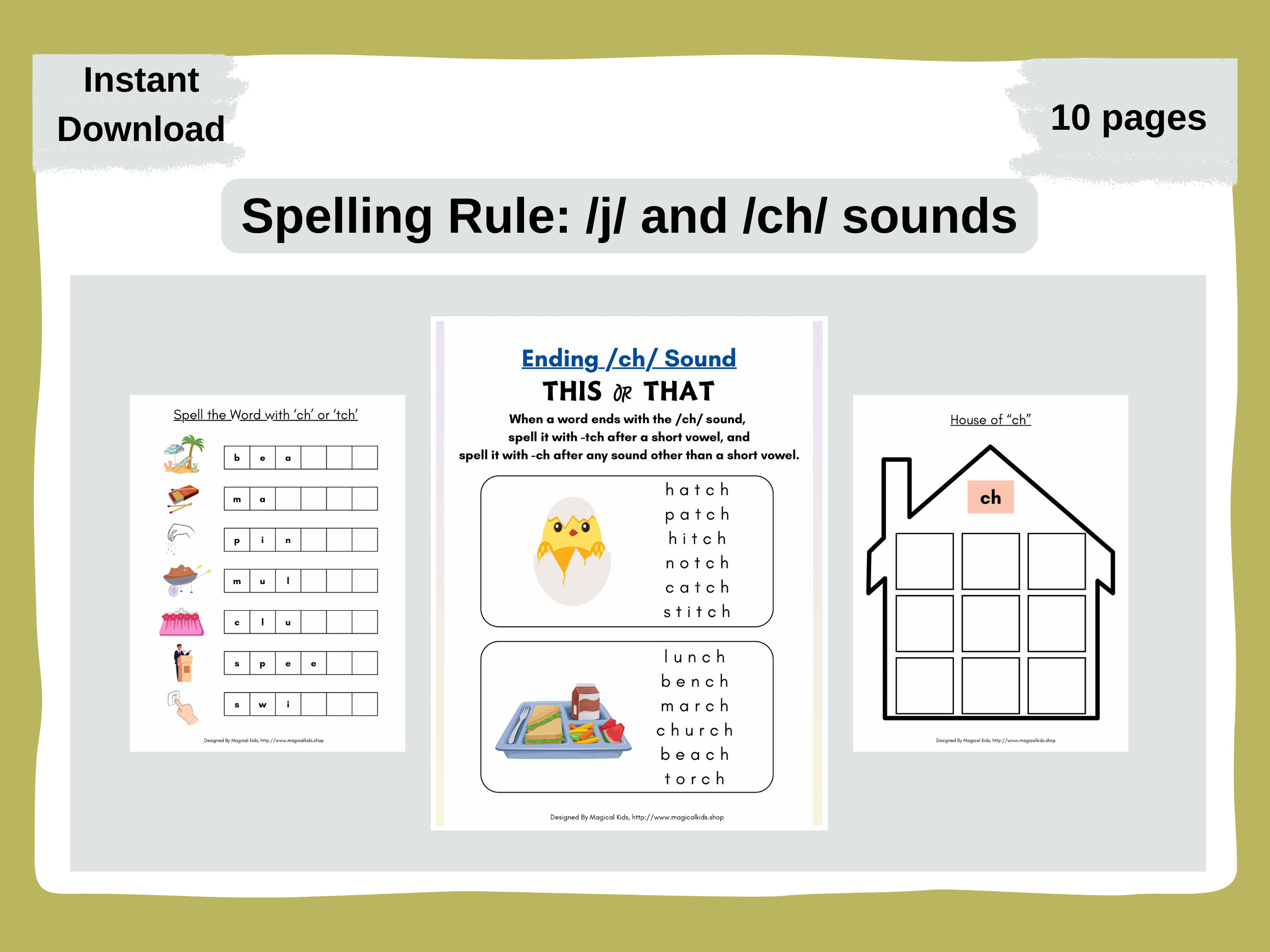 Spelling Rule: /j/ and /ch/ sounds – Magical Kids